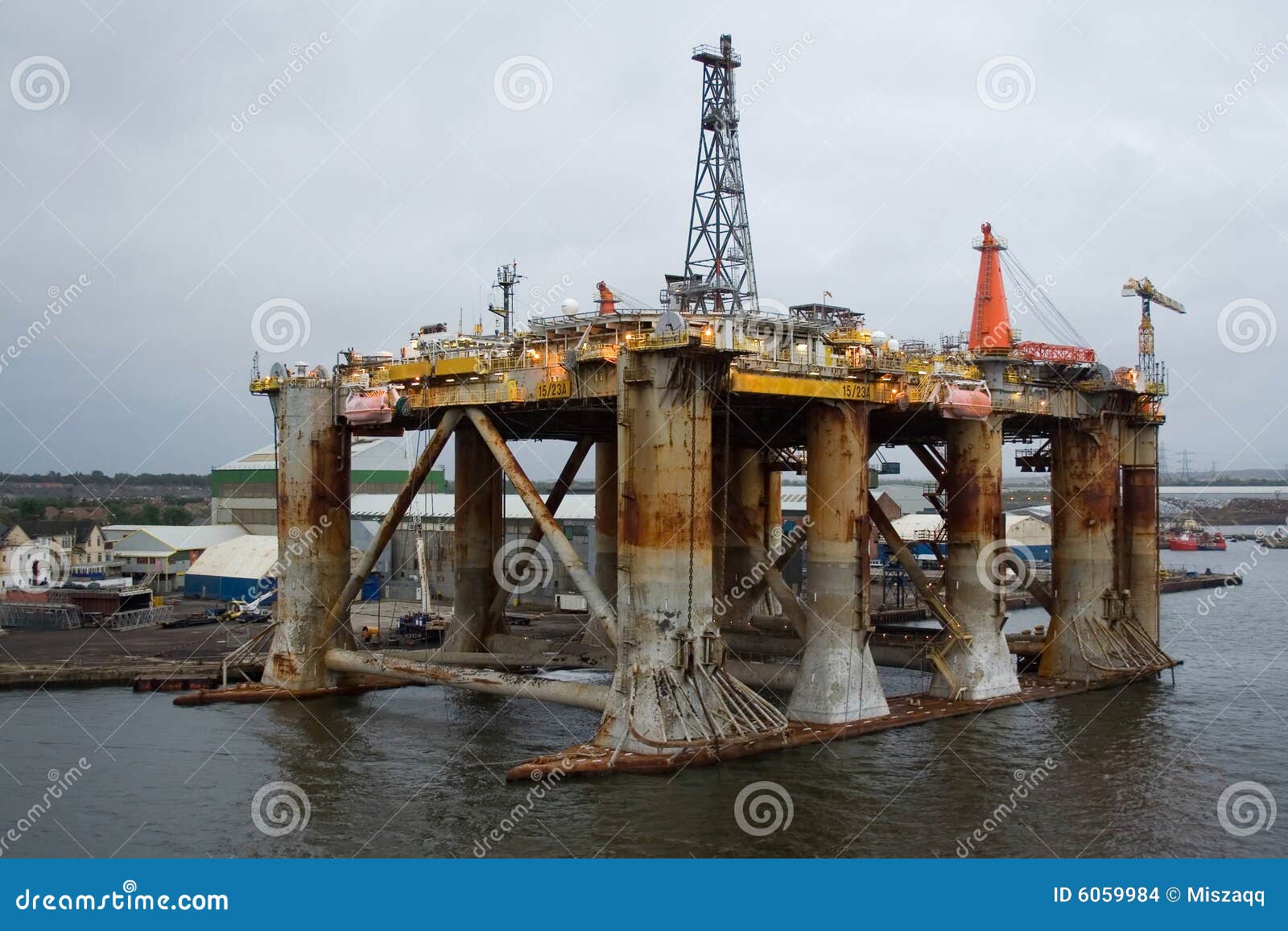 Old oil rig at dusk stock photo. Image of equipment, petroleum - 6059984