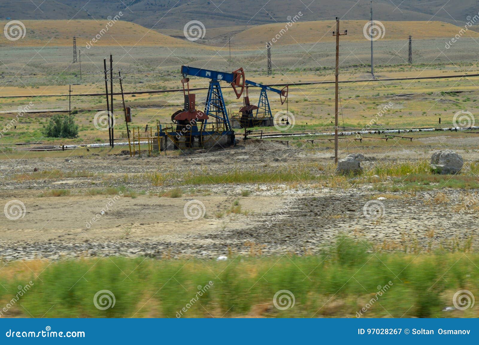 Old oil rig. stock image. Image of products, pipeline - 97028267
