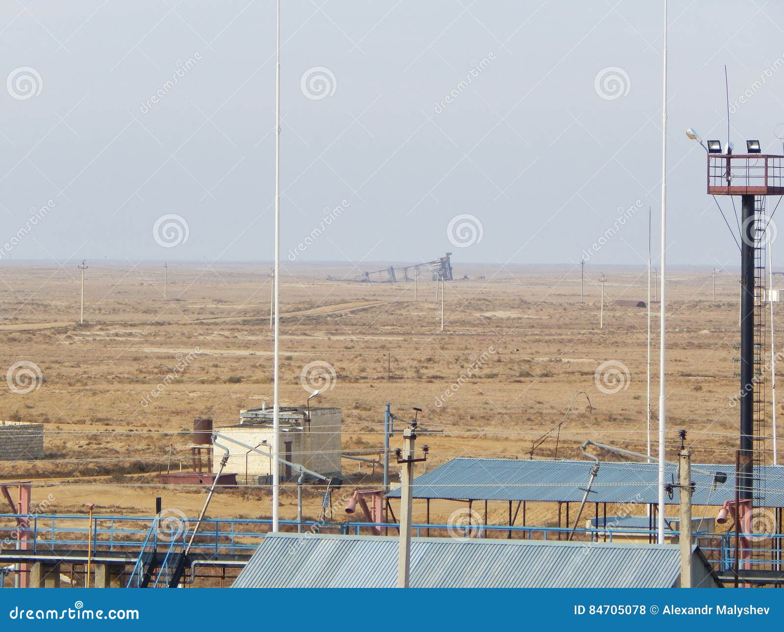 Old oil rig. stock photo. Image of industry, ground, extraction - 84705078