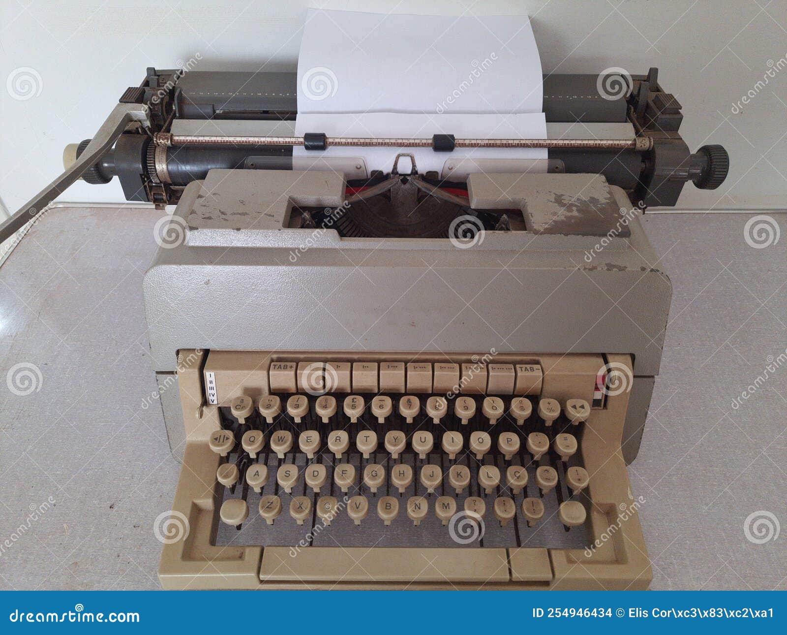Old, Old-fashioned, Dirty and Rusty Typewriter Isolated Stock Photo ...