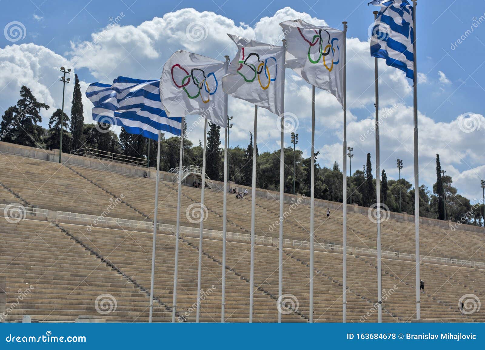 Old Olympic Stadium in Athens Editorial Stock Photo - Image of marble ...