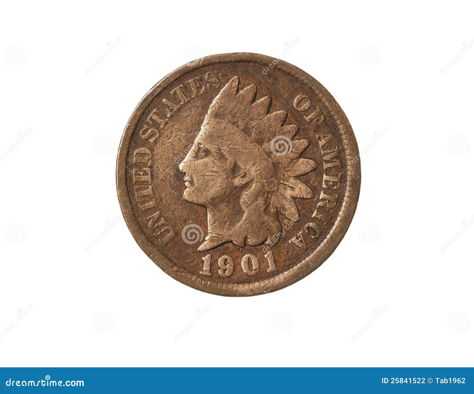 Old One Cent stock photo. Image of history, penny, rare - 25841522