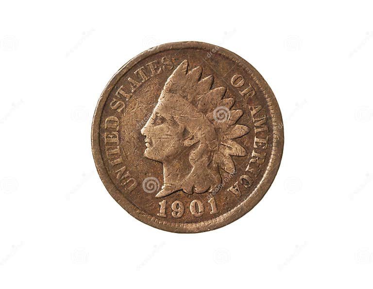 Old One Cent stock photo. Image of history, penny, rare - 25841522