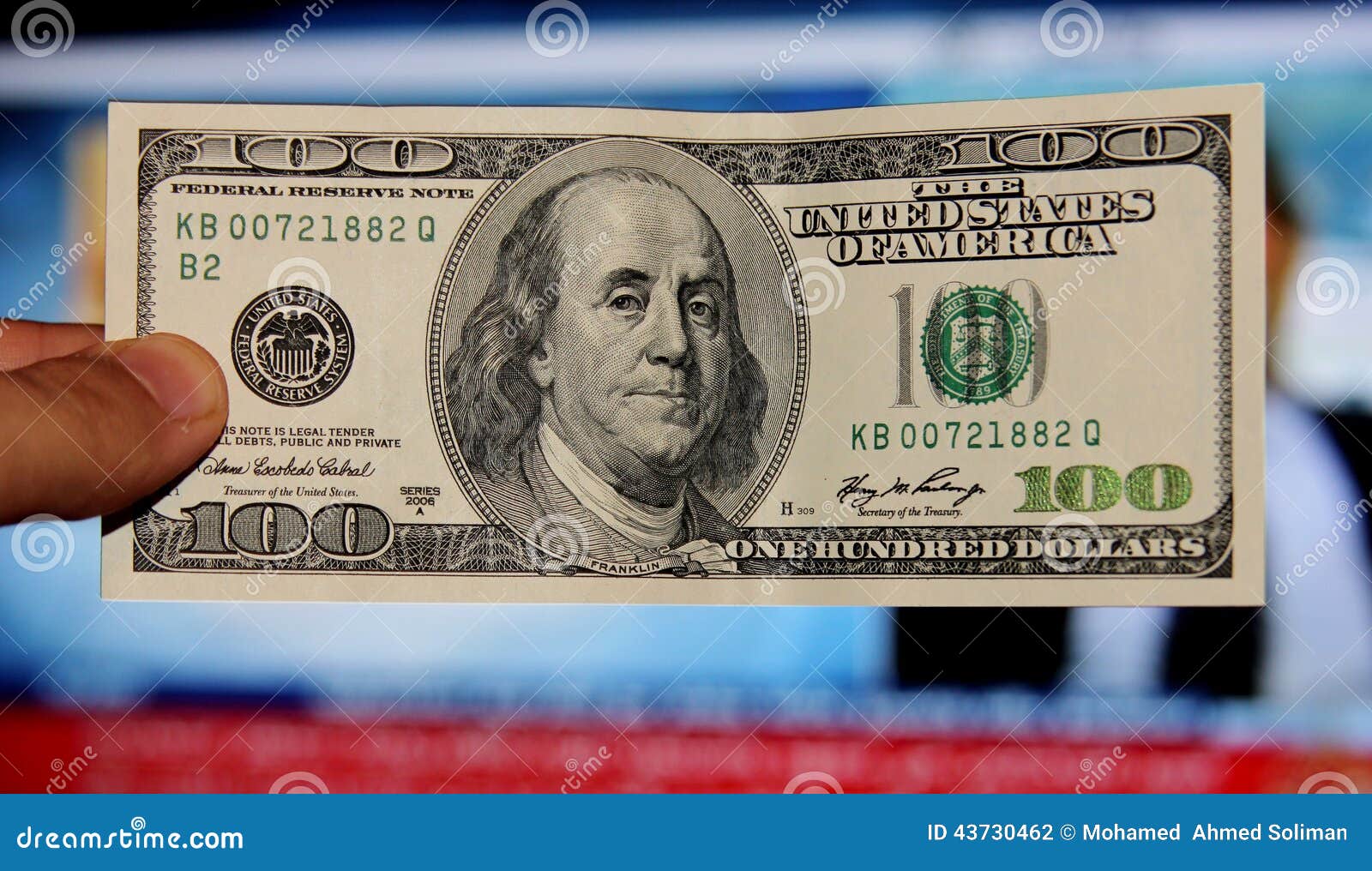 The Old One Hundred Dollars Stock Photo - Image of types, paper: 43730462