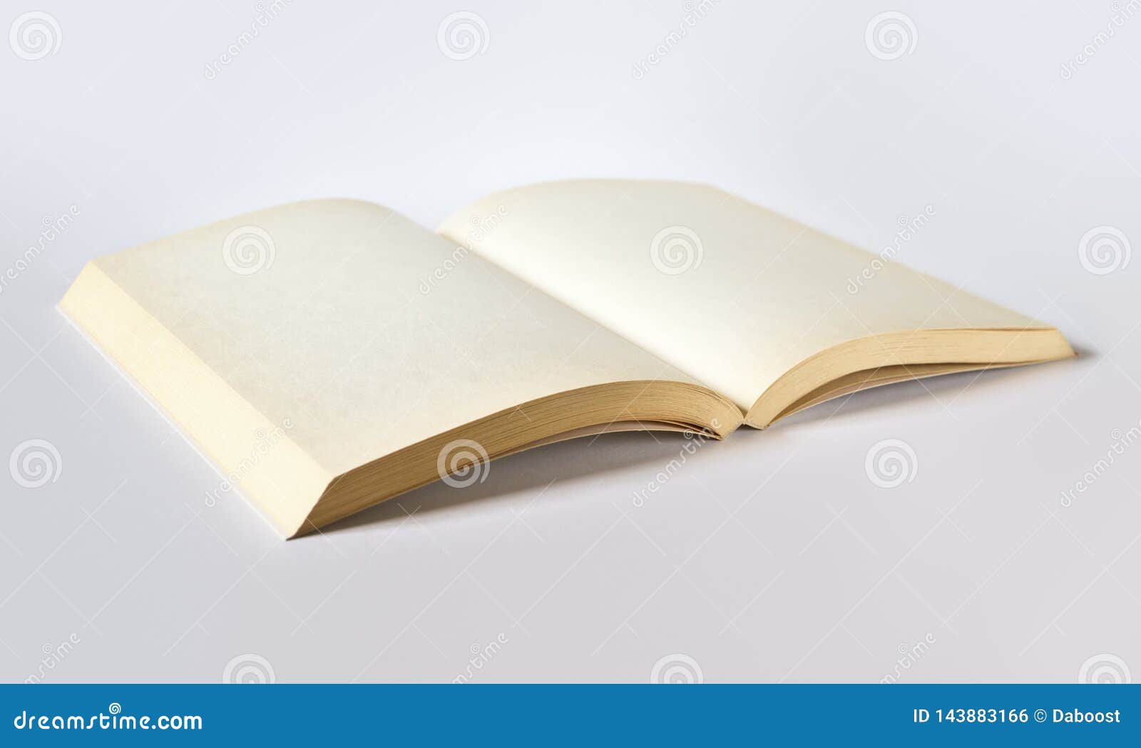 Old Open Blank Book Isolated on Grey Stock Photo - Image of booklet ...