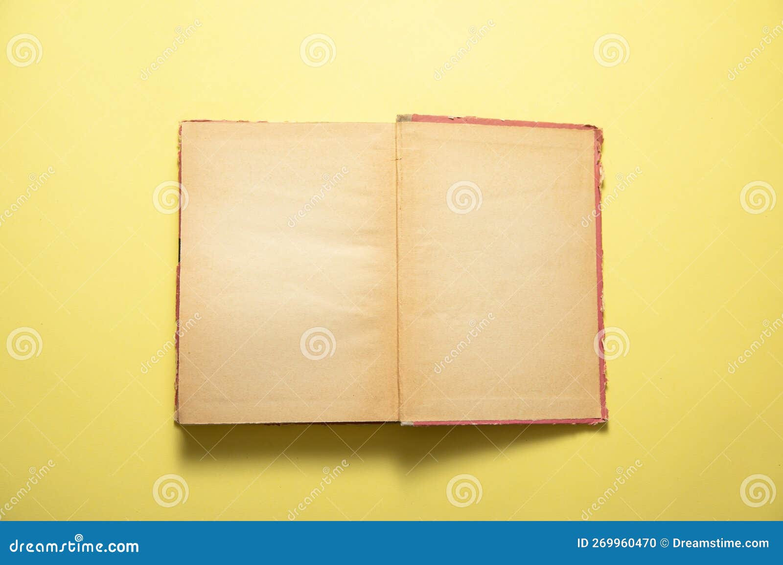 Old Open Book Empty Pages. Education Stock Photo - Image of open ...