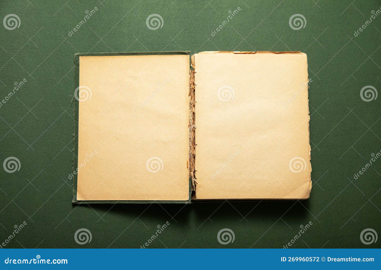 Old Open Book Empty Pages. Education Stock Photo - Image of ...
