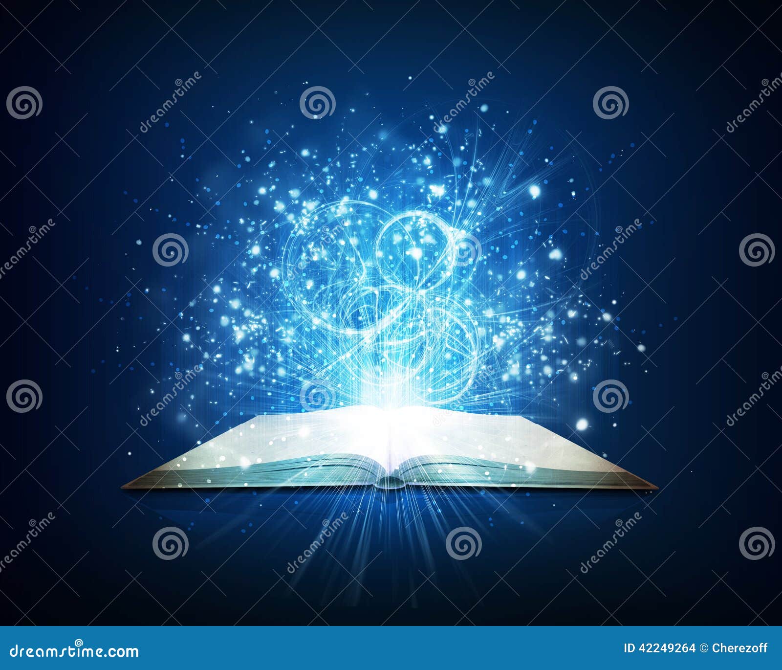 Open Book Magic Light Falling Stars Stock Illustrations – 17 Open Book ...