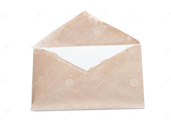 Old open envelope stock image. Image of empty, letter - 140292719