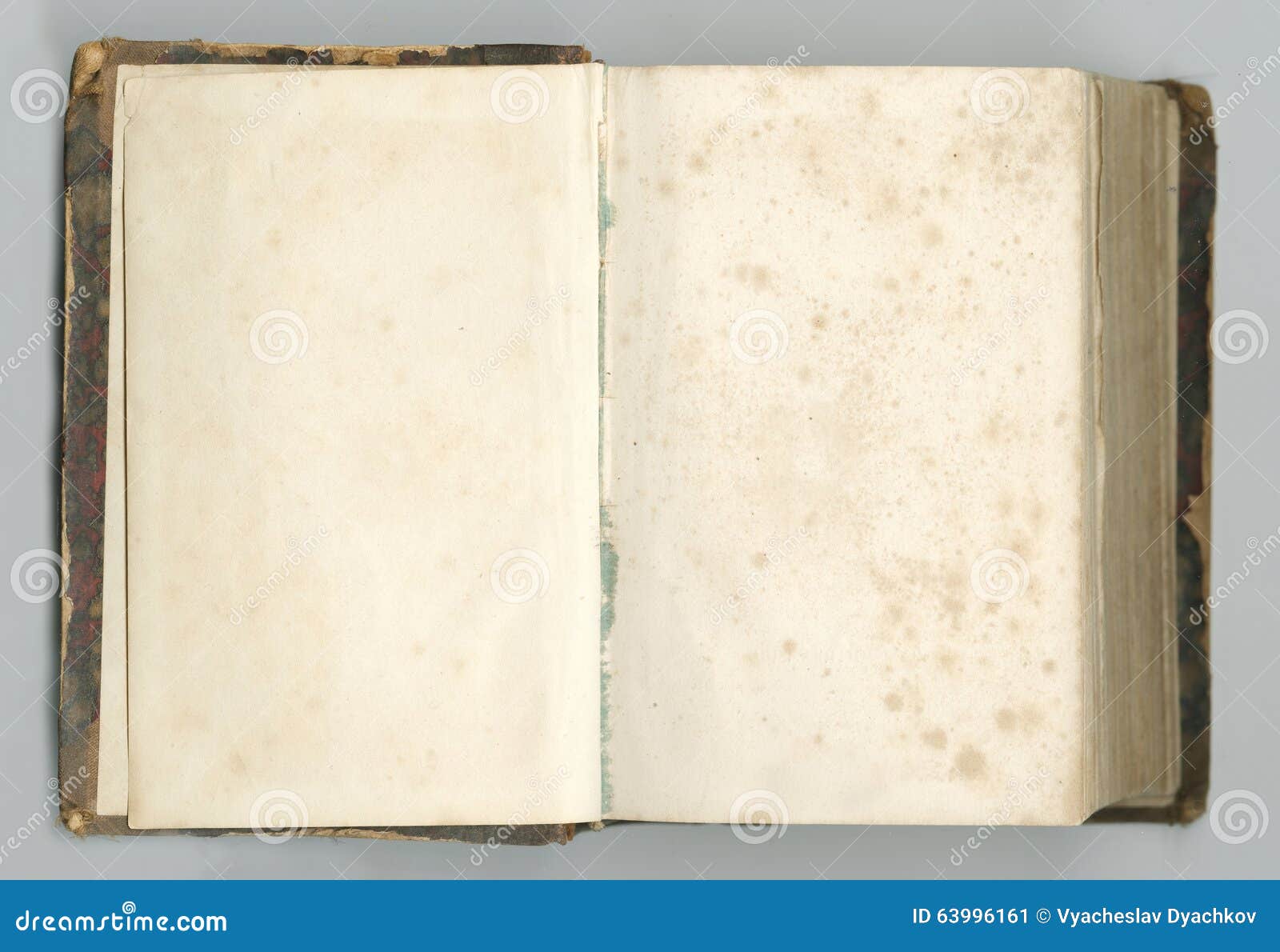 Old Open Notebook with Yellowed Pages. Stock Image - Image of aging ...