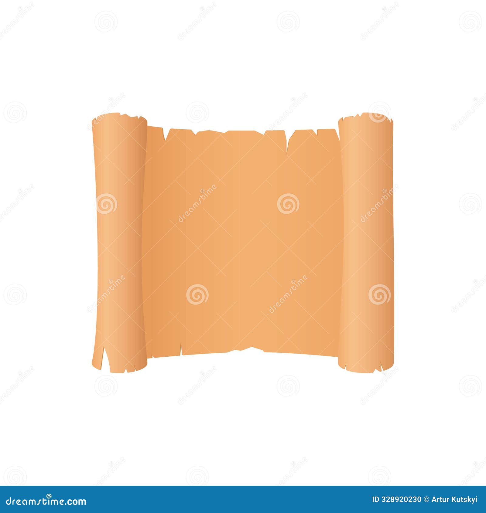 Old Open Parchment Scroll, Ancient Blank Document and Message Stock ...