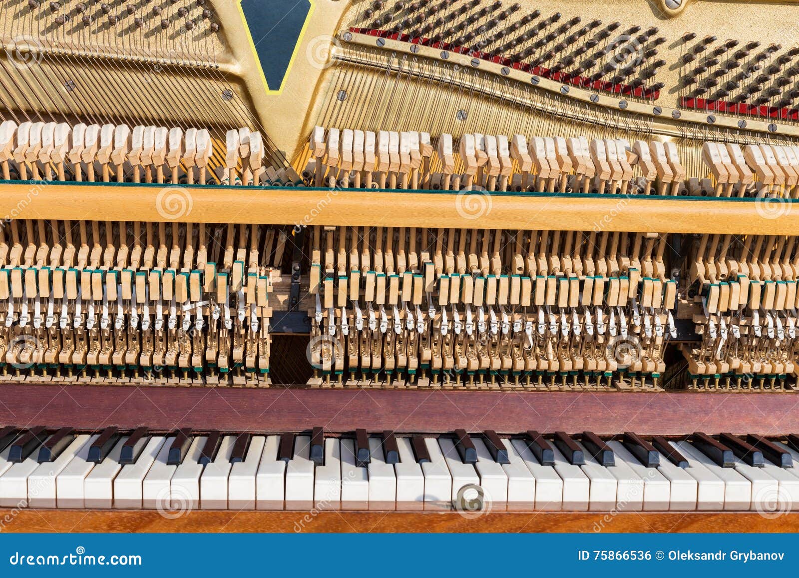 Old open piano stock photo. Image of classical, keyboard - 75866536