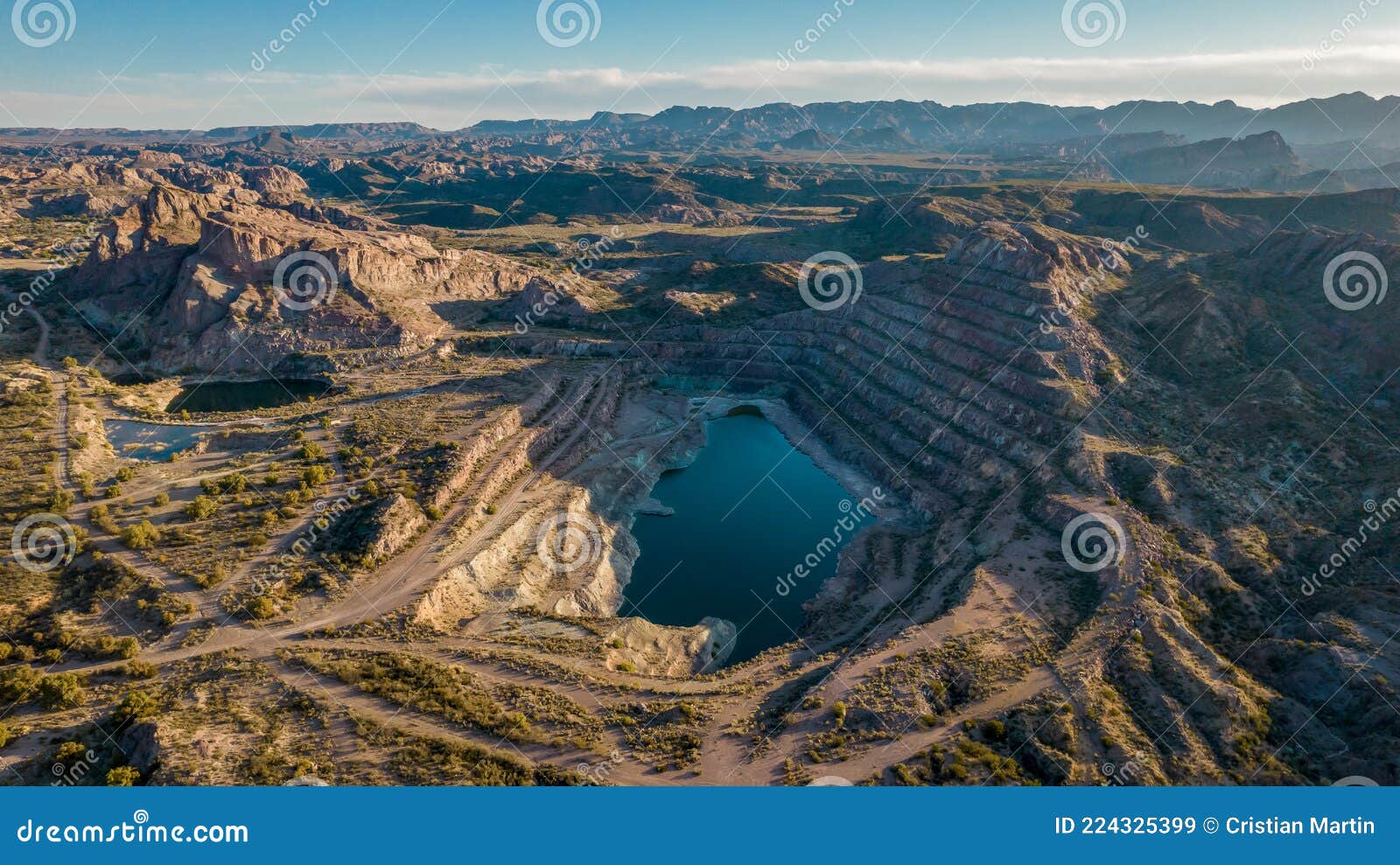 Old Open Pit Uranium Mine. Aerial View Stock Image - Image of ...