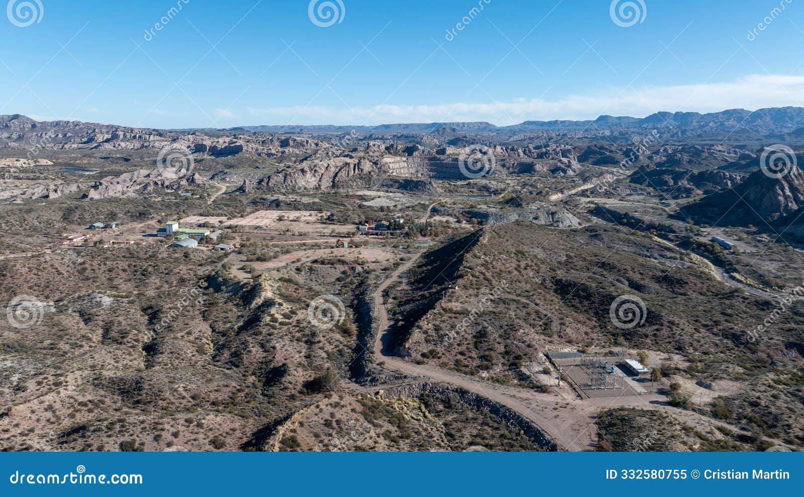 Old Open Pit Uranium Mine. Aerial View Stock Image - Image of digging ...