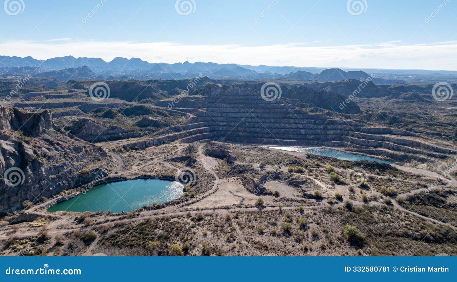 Old Open Pit Uranium Mine. Aerial View Stock Image - Image of nature ...