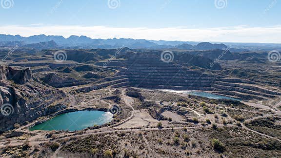 Old Open Pit Uranium Mine. Aerial View Stock Image - Image of nature ...