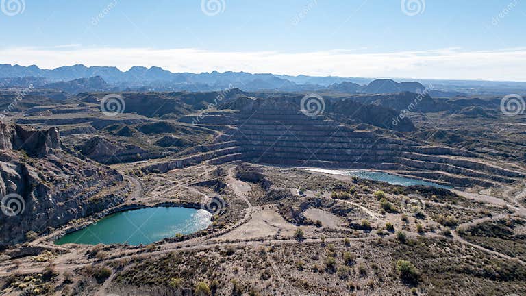 Old Open Pit Uranium Mine. Aerial View Stock Image - Image of nature ...