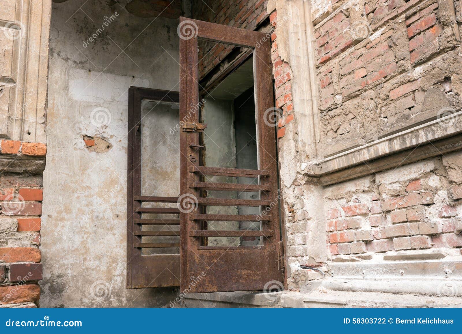 Old open rusty iron door stock photo. Image of dirty - 58303722