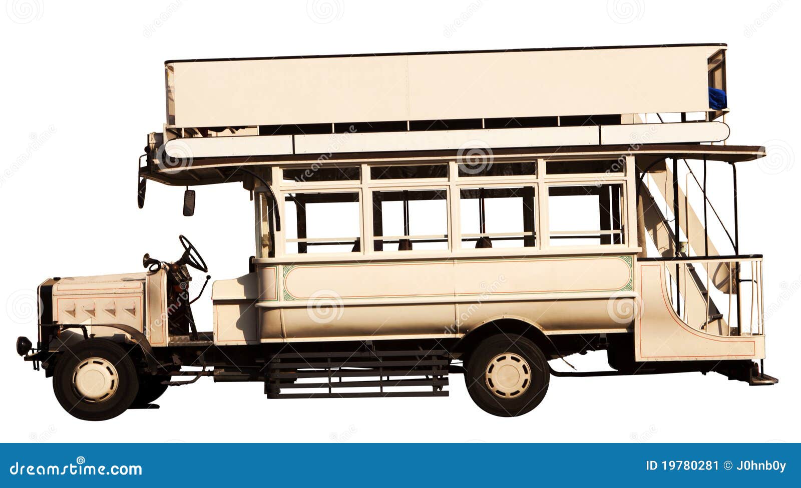 Old open topped bus stock image. Image of vehicle, design - 19780281