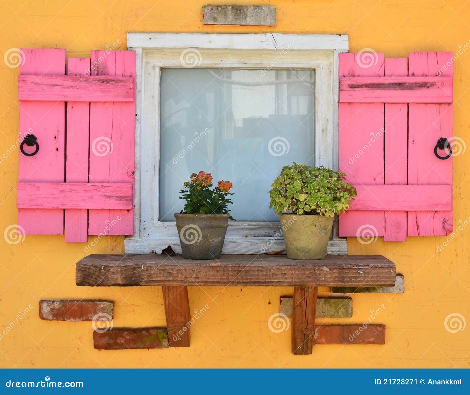 Old open window stock image. Image of colorful, color - 21728271