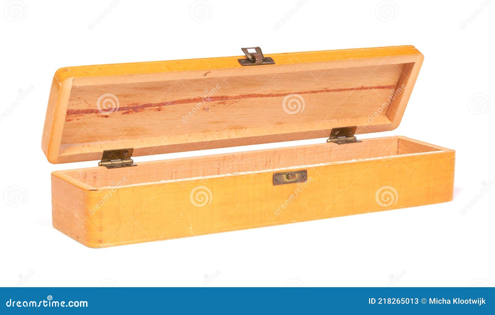 Old Open Wood Box, Isolated Stock Image - Image of package, courier ...