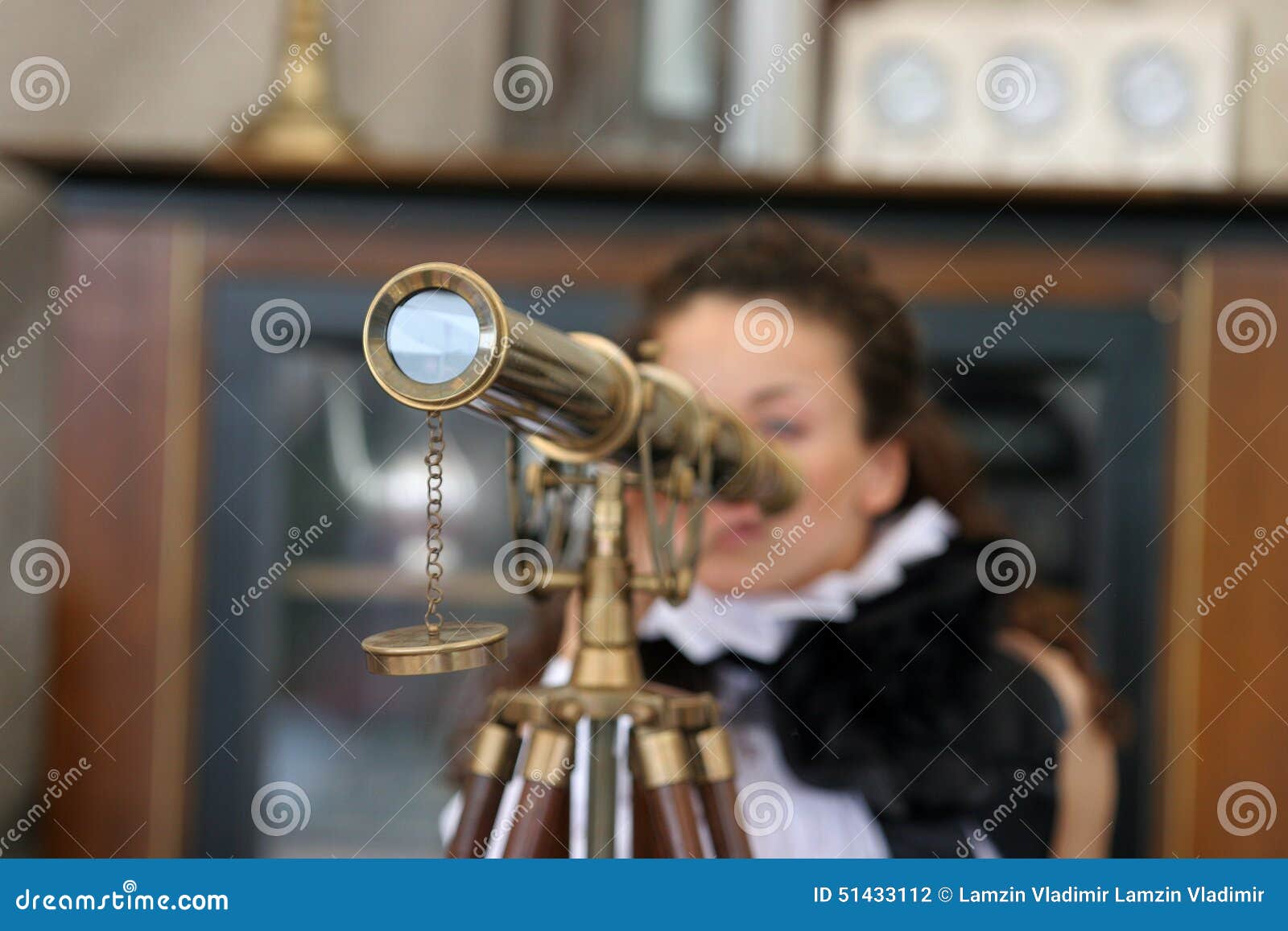 Old optical instrument. stock photo. Image of stand, metal - 51433112
