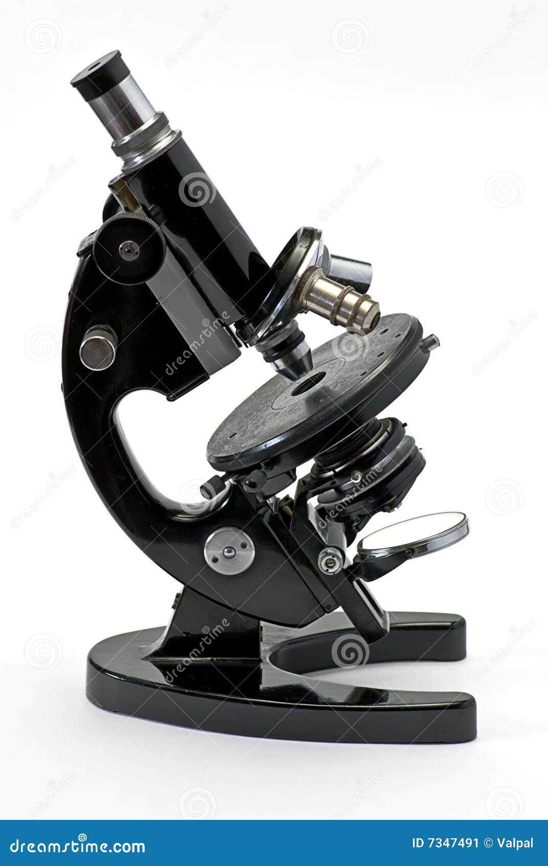 Old Optical Microscope Isolated Stock Image - Image of extreme ...