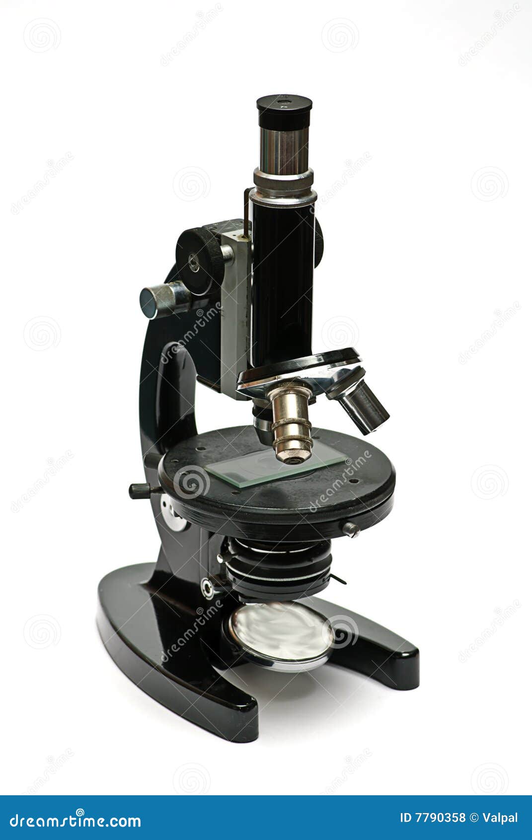 Old Optical Microscope Isolated Stock Photo - Image of concepts ...