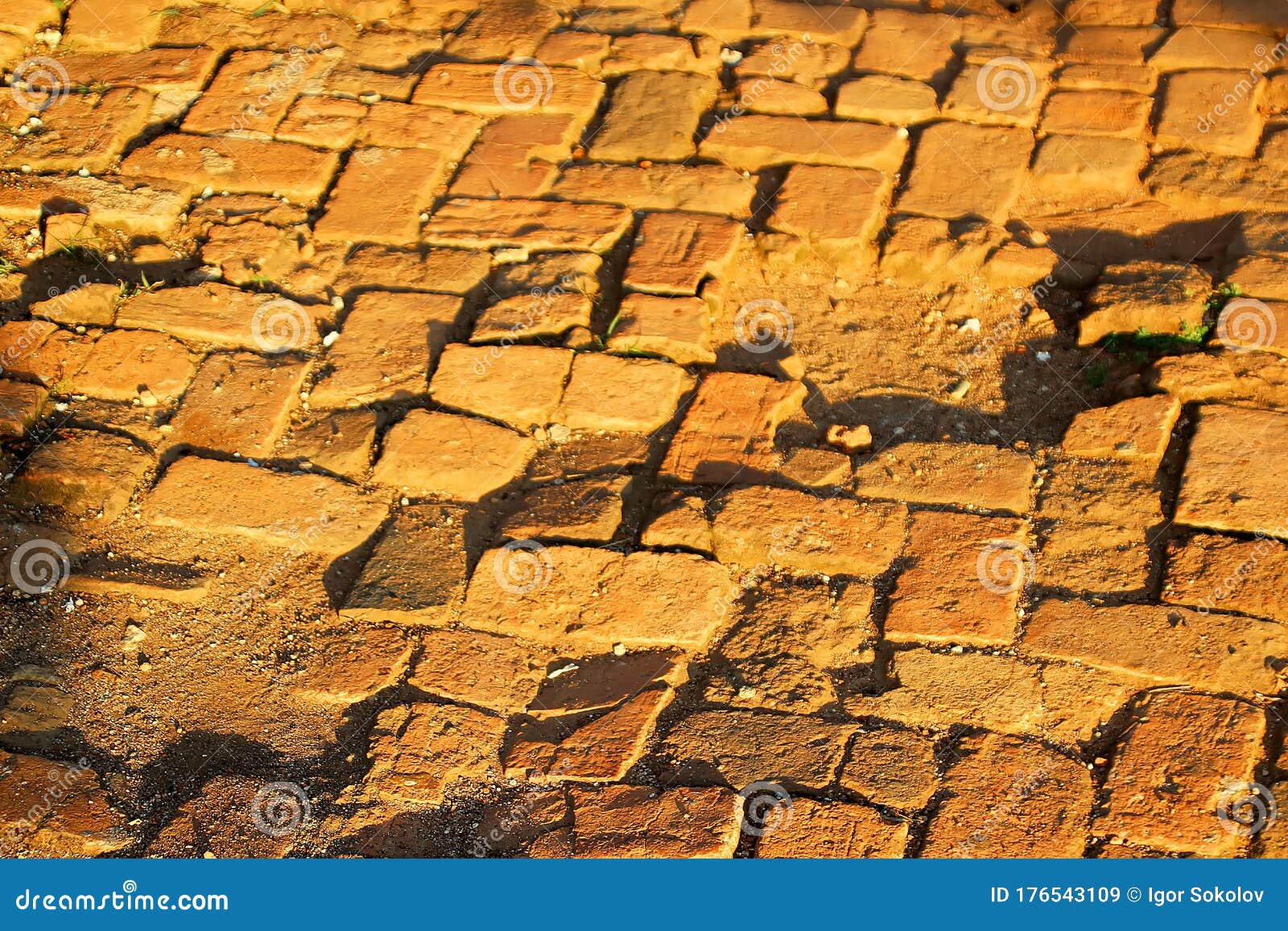 10 Old Orange Brick Road in a Buddhist Temple Stock Image - Image of ...