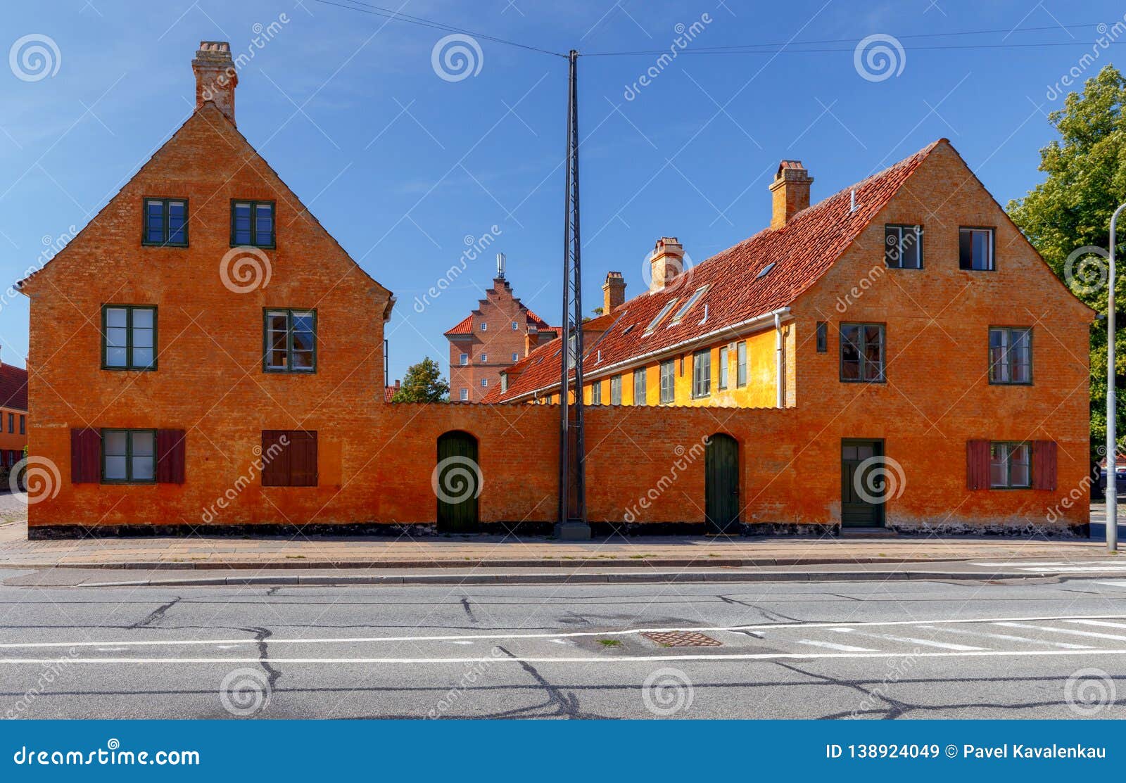 Copenhagen. District Nyboder Stock Image - Image of street, denmark ...