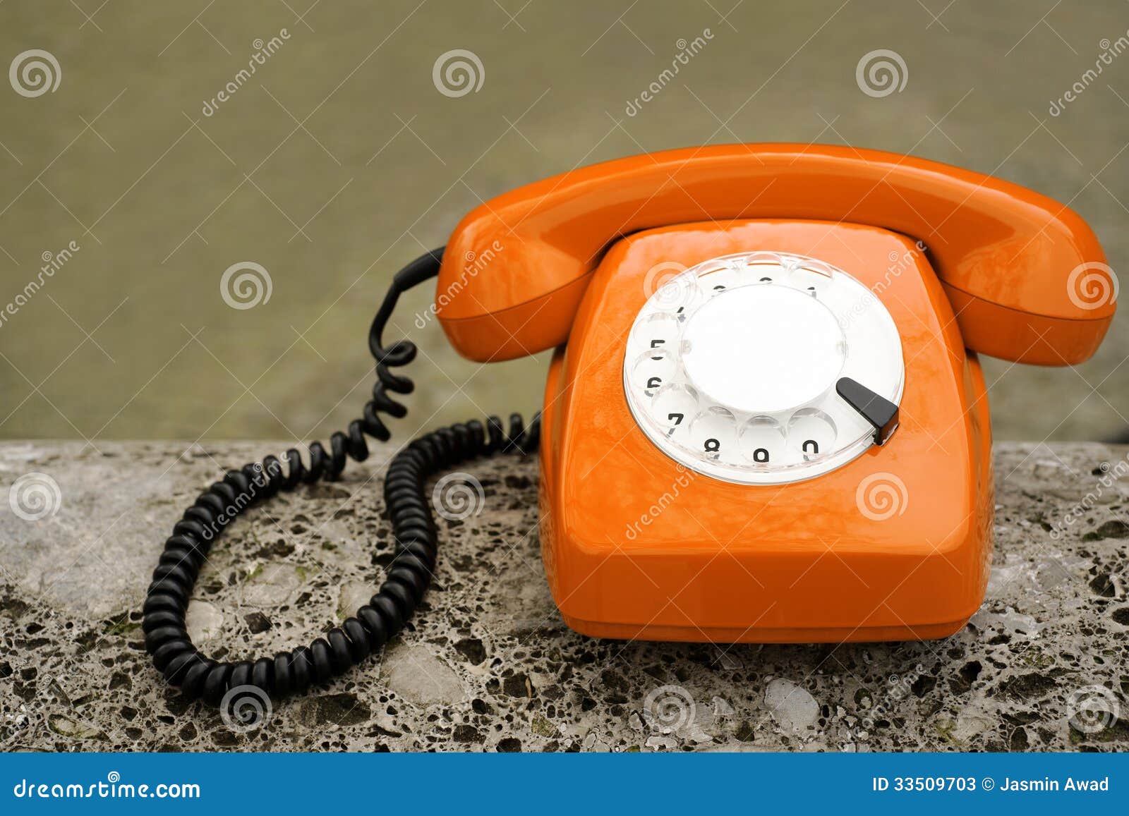 Old orange retro phone stock image. Image of retro, vintage - 33509703