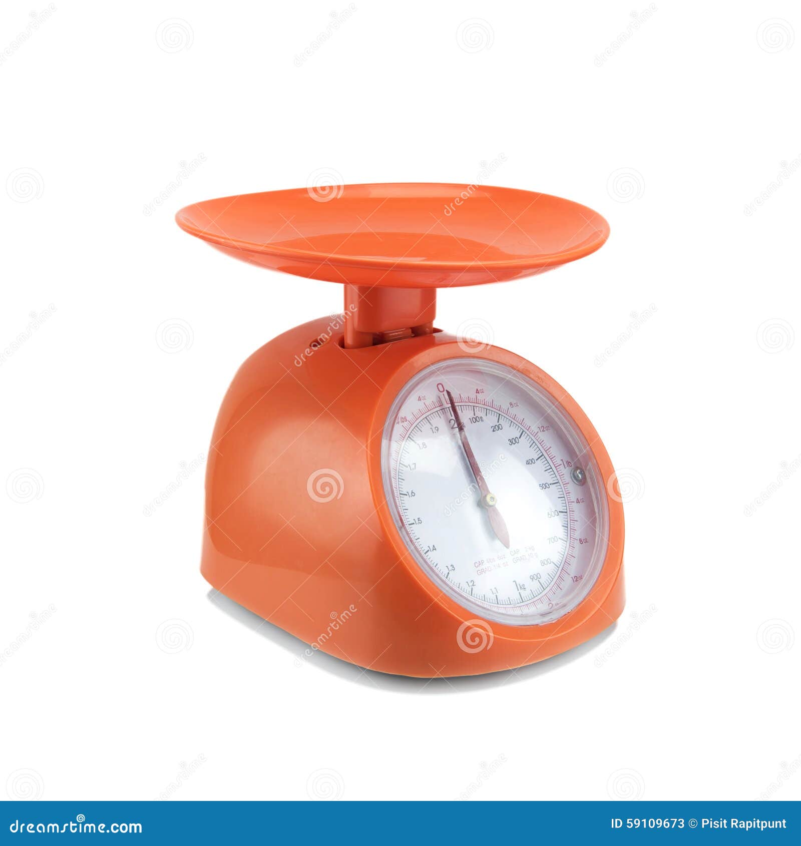Old Orange Scale on White Background. Stock Image - Image of precision ...