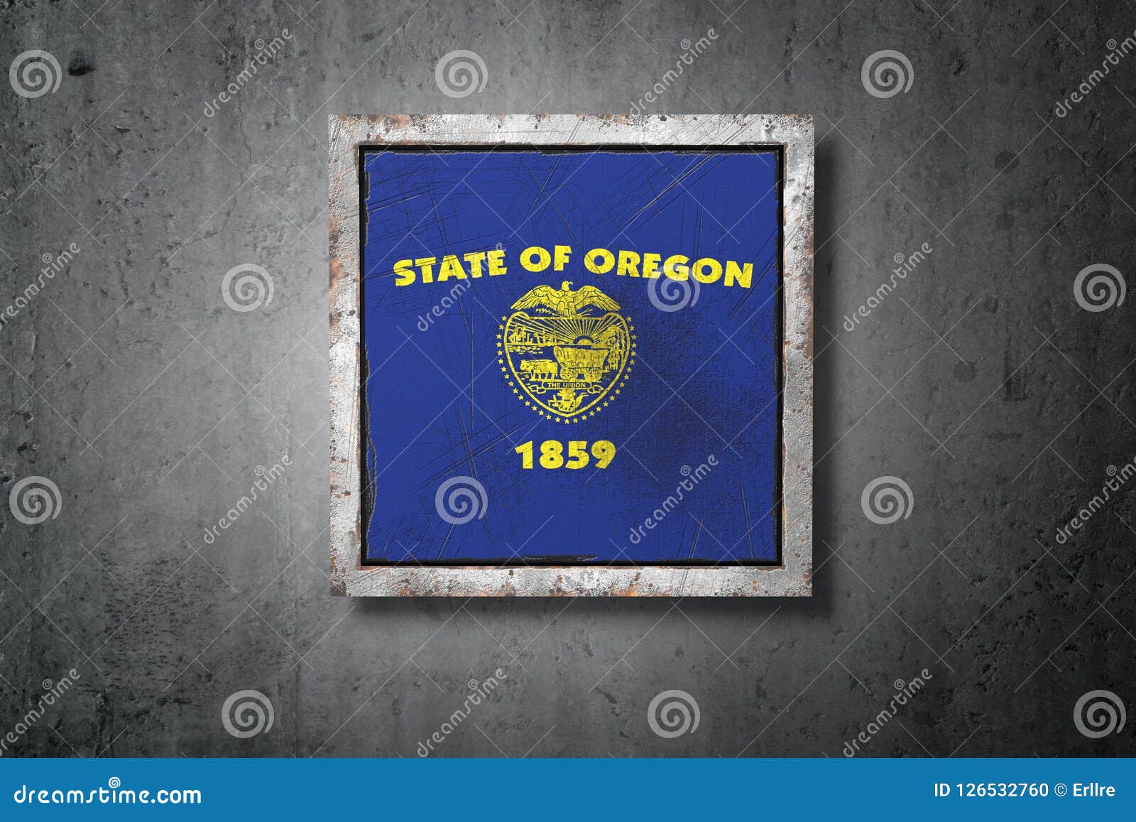Old Oregon State flag stock illustration. Illustration of national ...