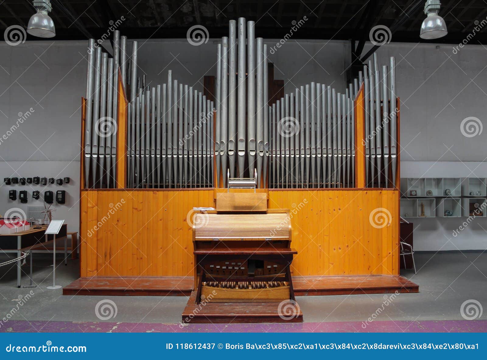 An Old Organ Instrument in the Room. Stock Image - Image of musician ...