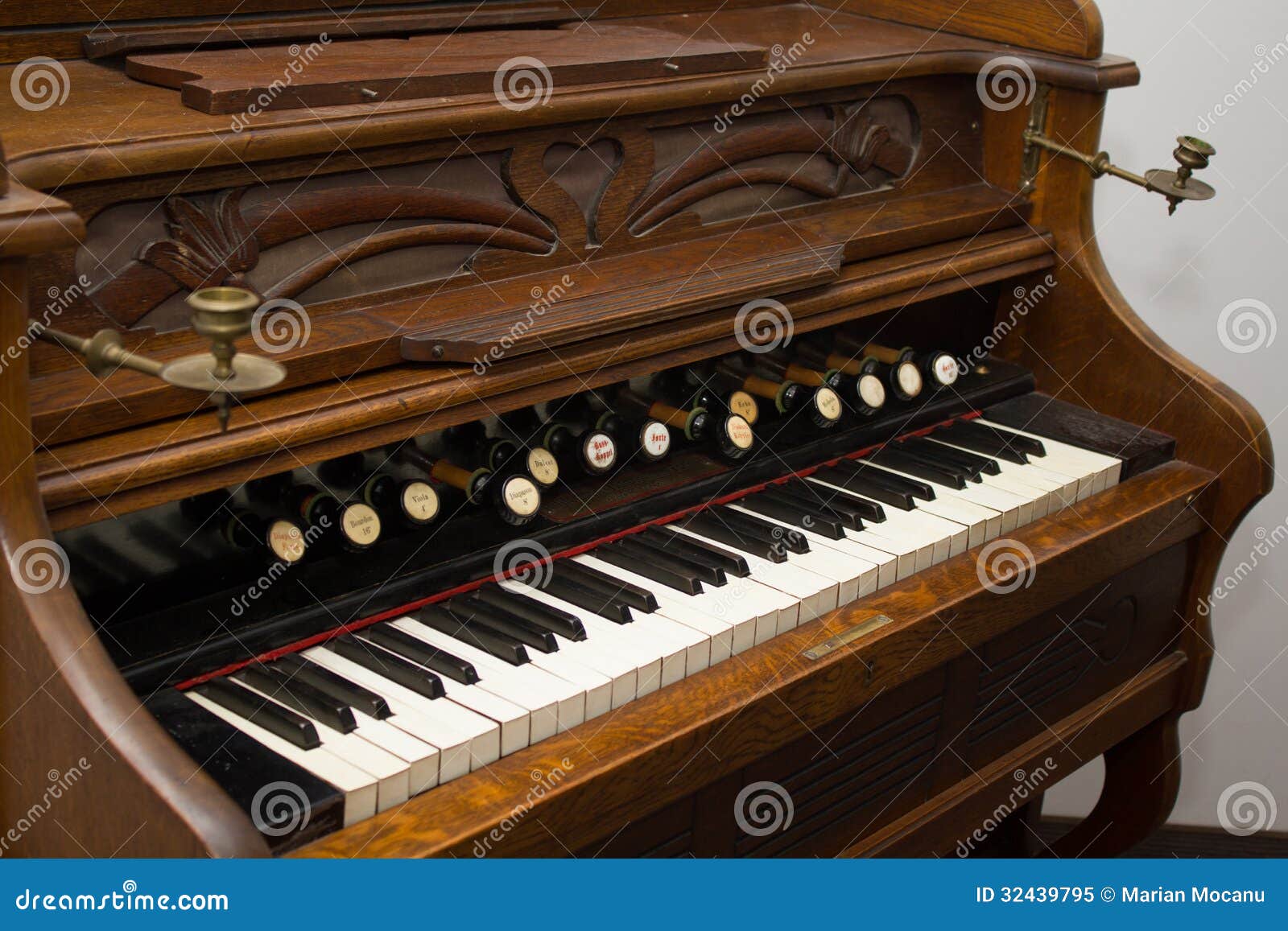 Old organ stock image. Image of stool, instruments, aged - 32439795