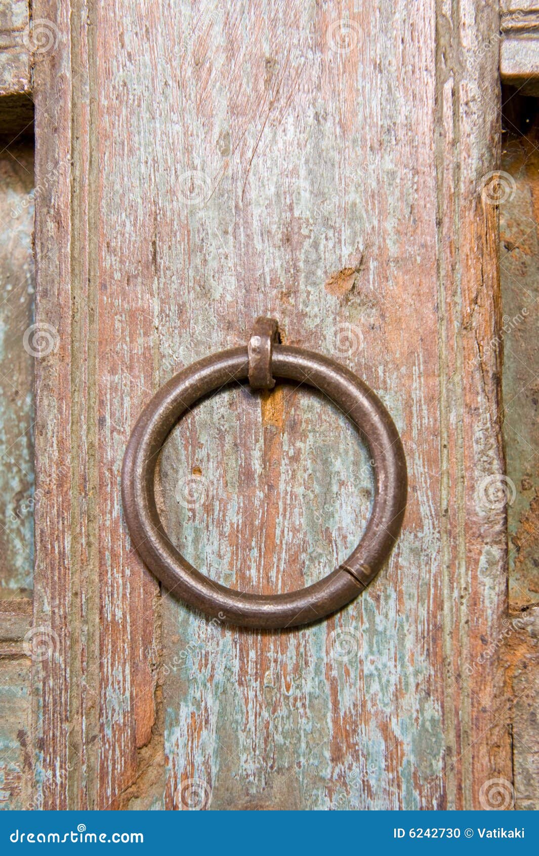 Old Ornamental Door Circular Door Handle Stock Photo - Image of style ...