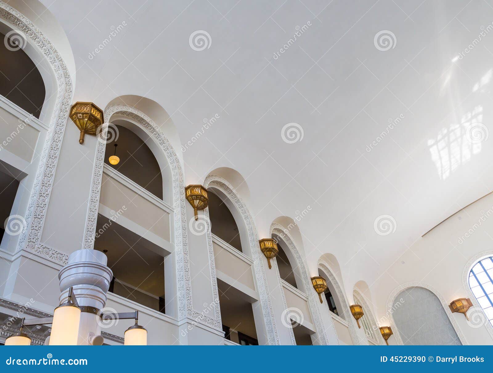 Old Ornate Arches in Interior Stock Photo - Image of style, corridor ...