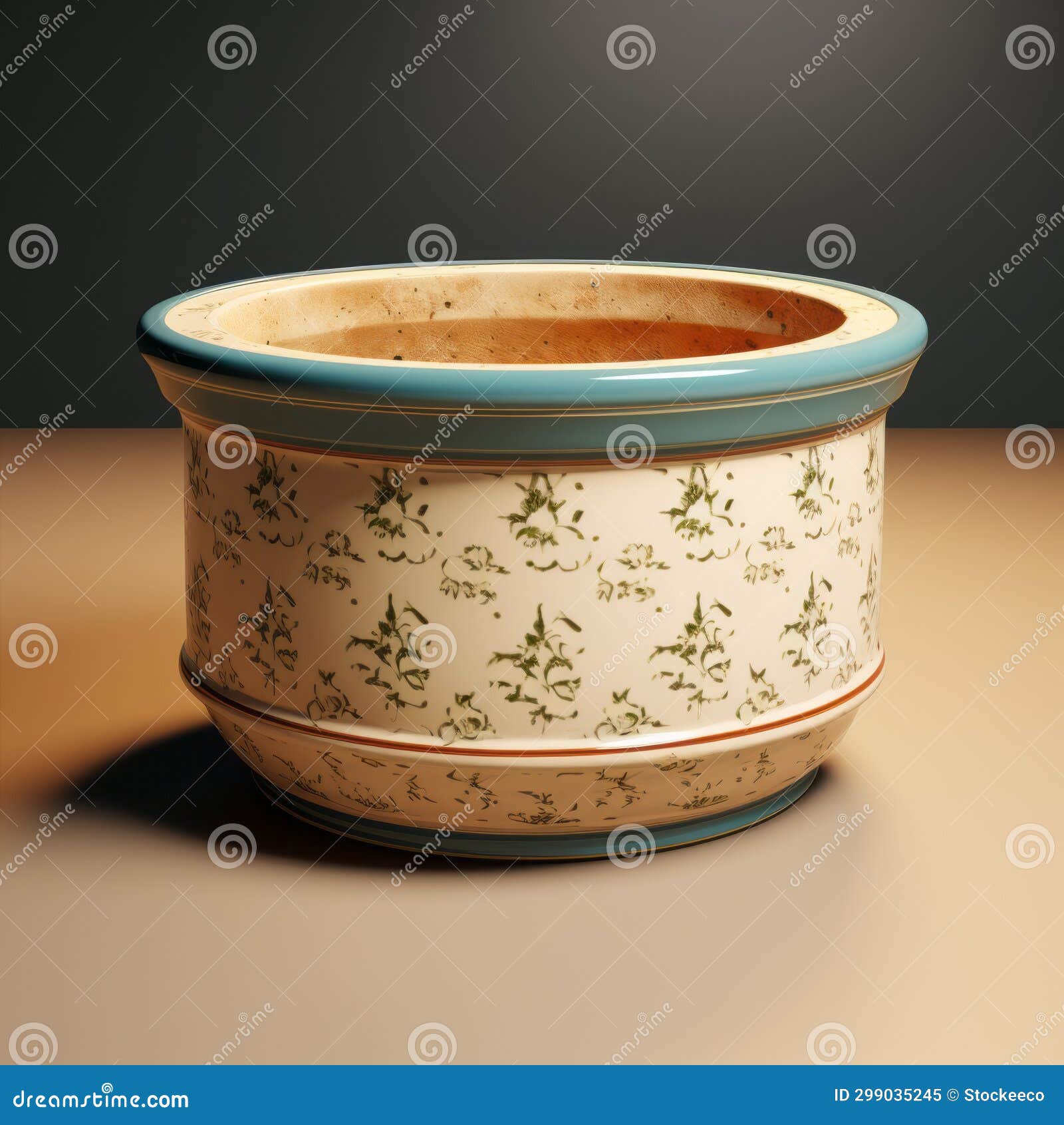 Old Ornate Ceramic Flower Pot in Densely Patterned Imagery Style Stock ...