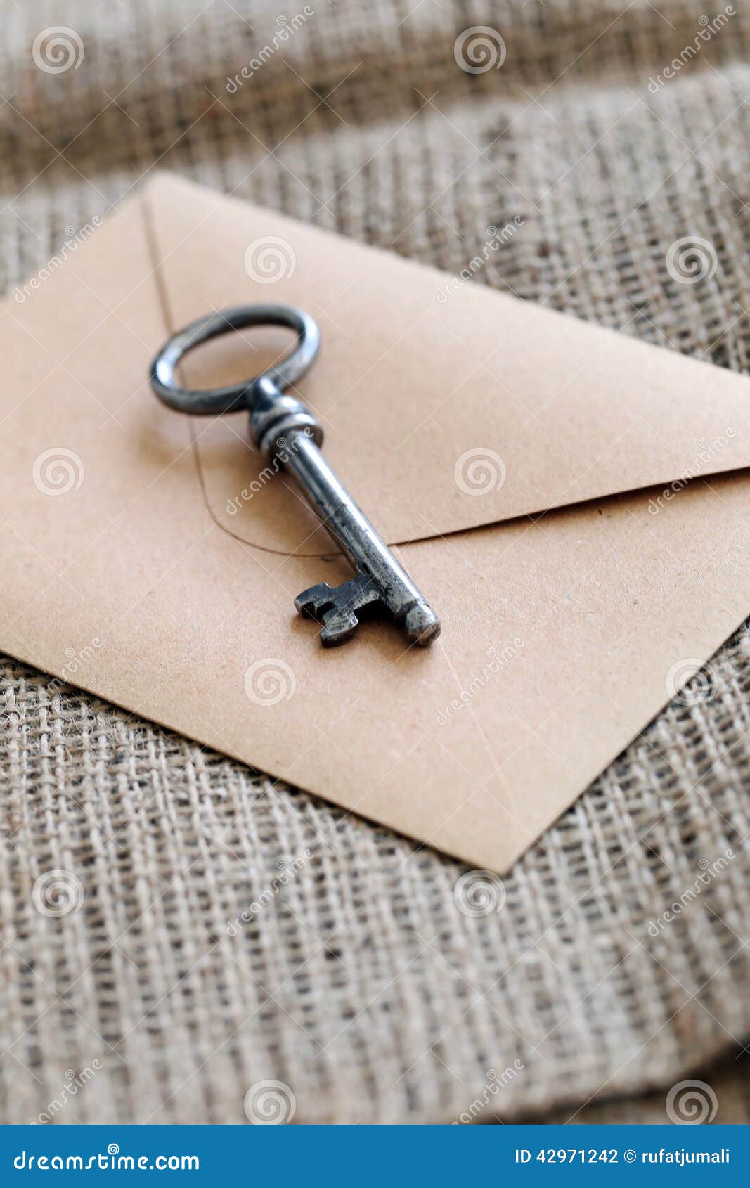 Old, Ornate Key with Envelope Stock Photo - Image of rust, rural: 42971242