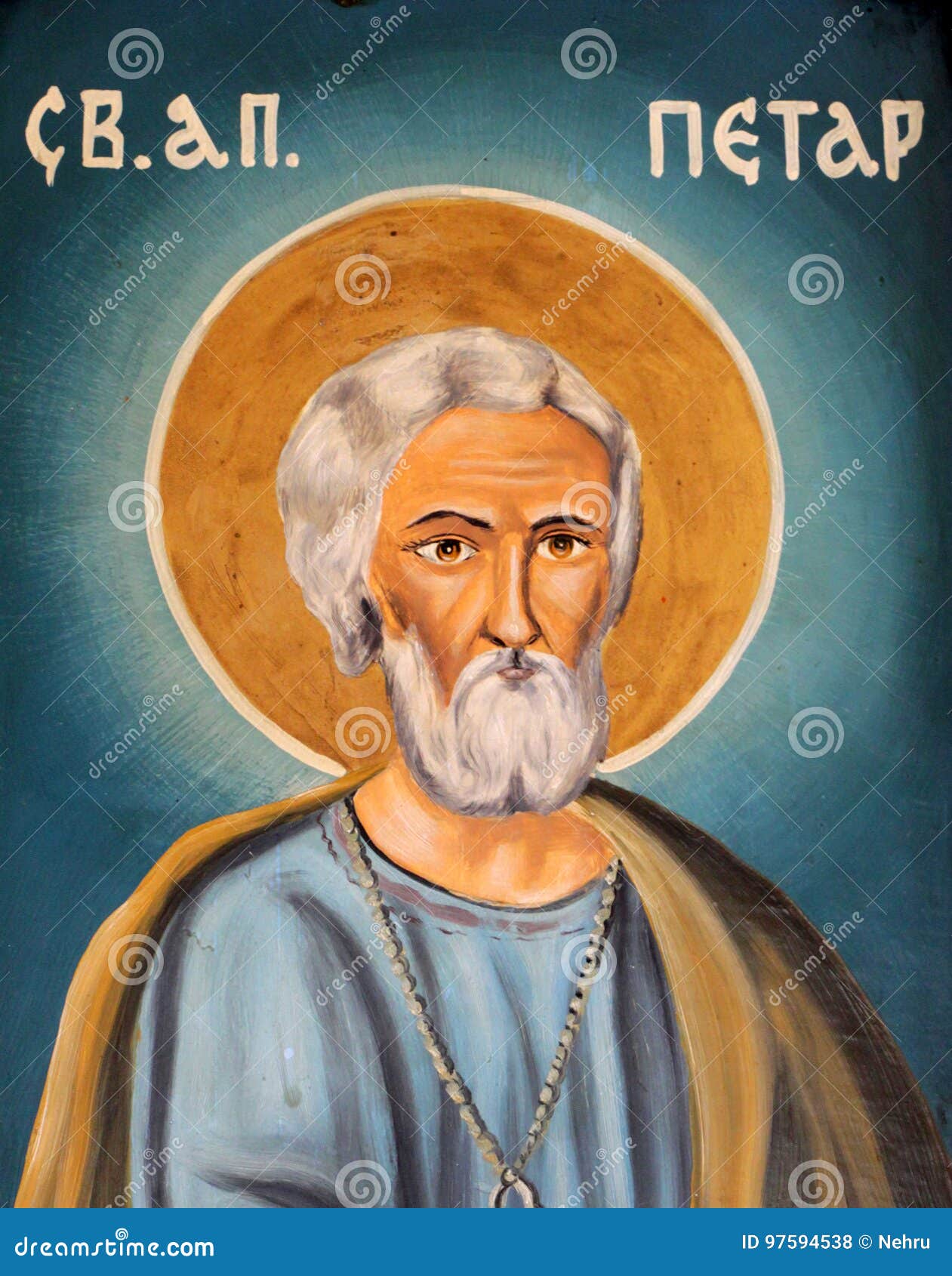Old Orthodox Icon of the Apostle Saint Peter Stock Photo - Image of ...