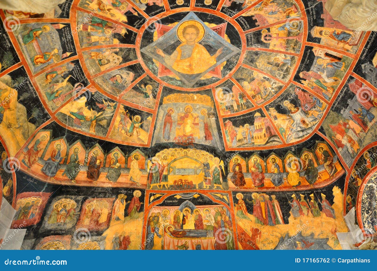 Old Orthodox Icons Wall Painting Editorial Photography - Image of ...