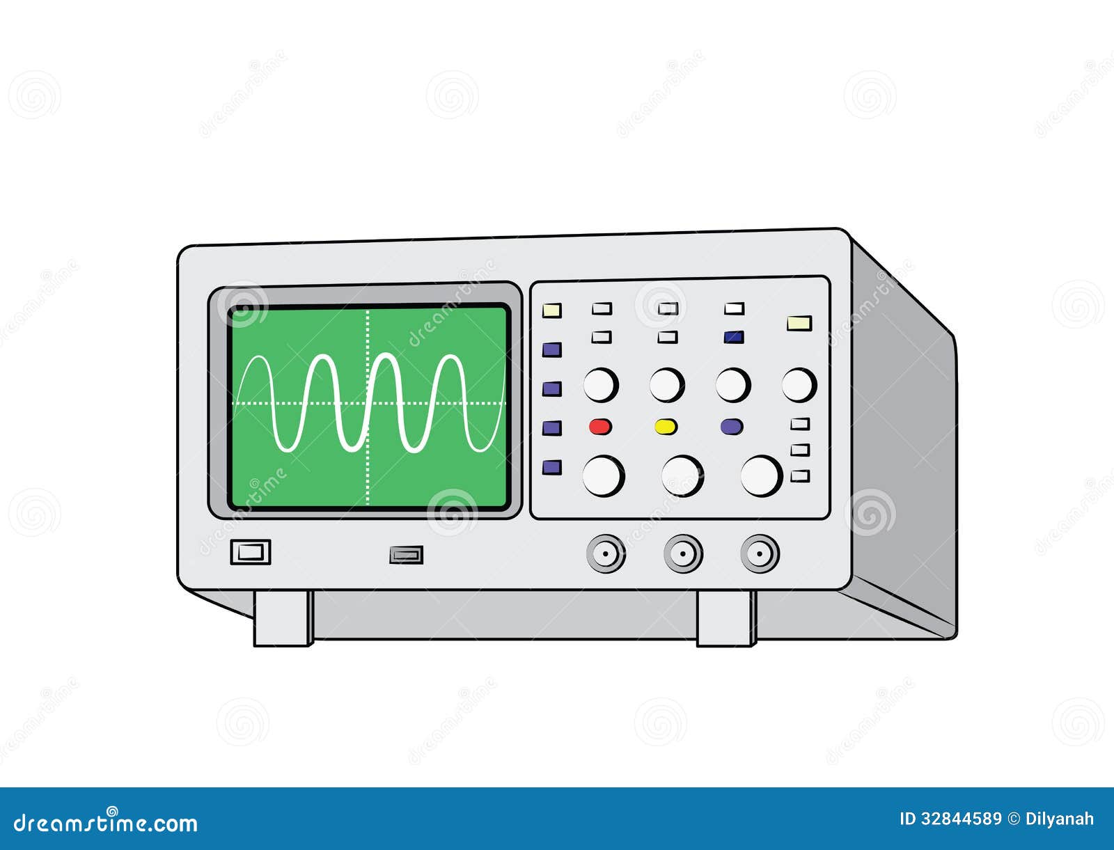 Old oscilloscope2 stock vector. Illustration of tech - 32844589
