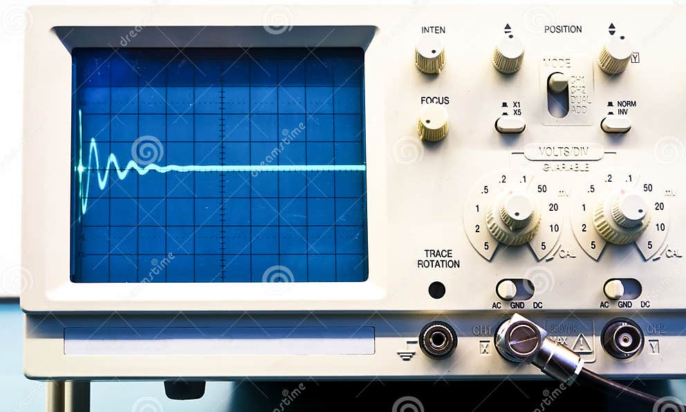 Oscilloscope stock image. Image of knob, pulse, panel - 29704843
