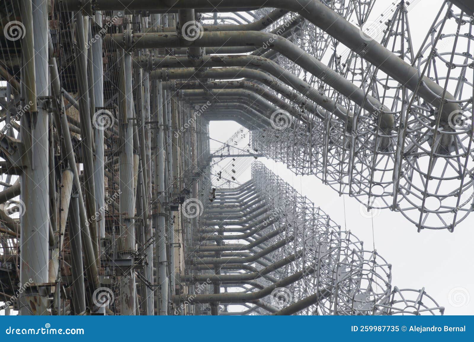 Old OTH Radar Missile System Defense Geometric Pattern Structure Viewed ...