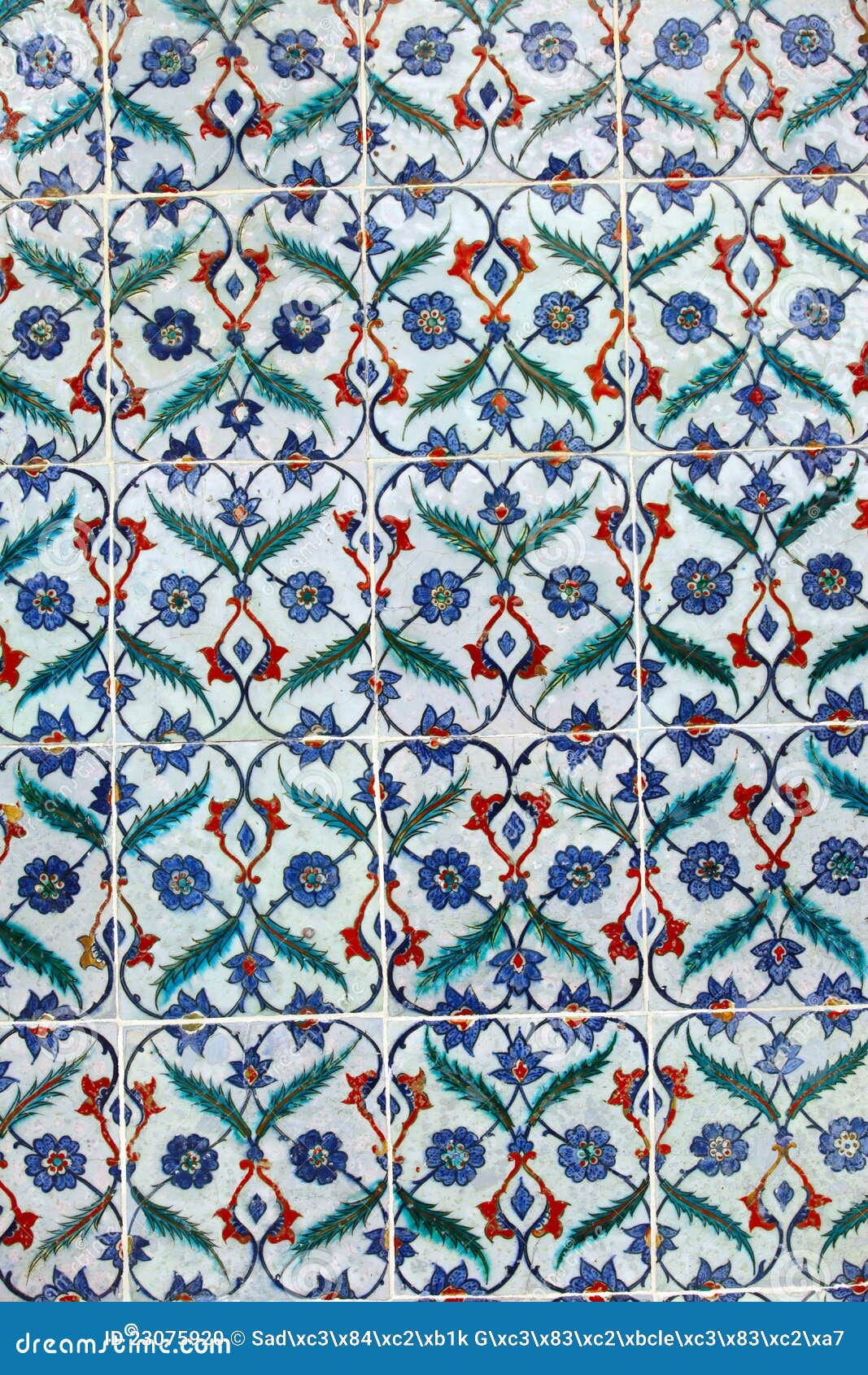 Old Ottoman Tiles stock illustration. Illustration of grunge - 23075920