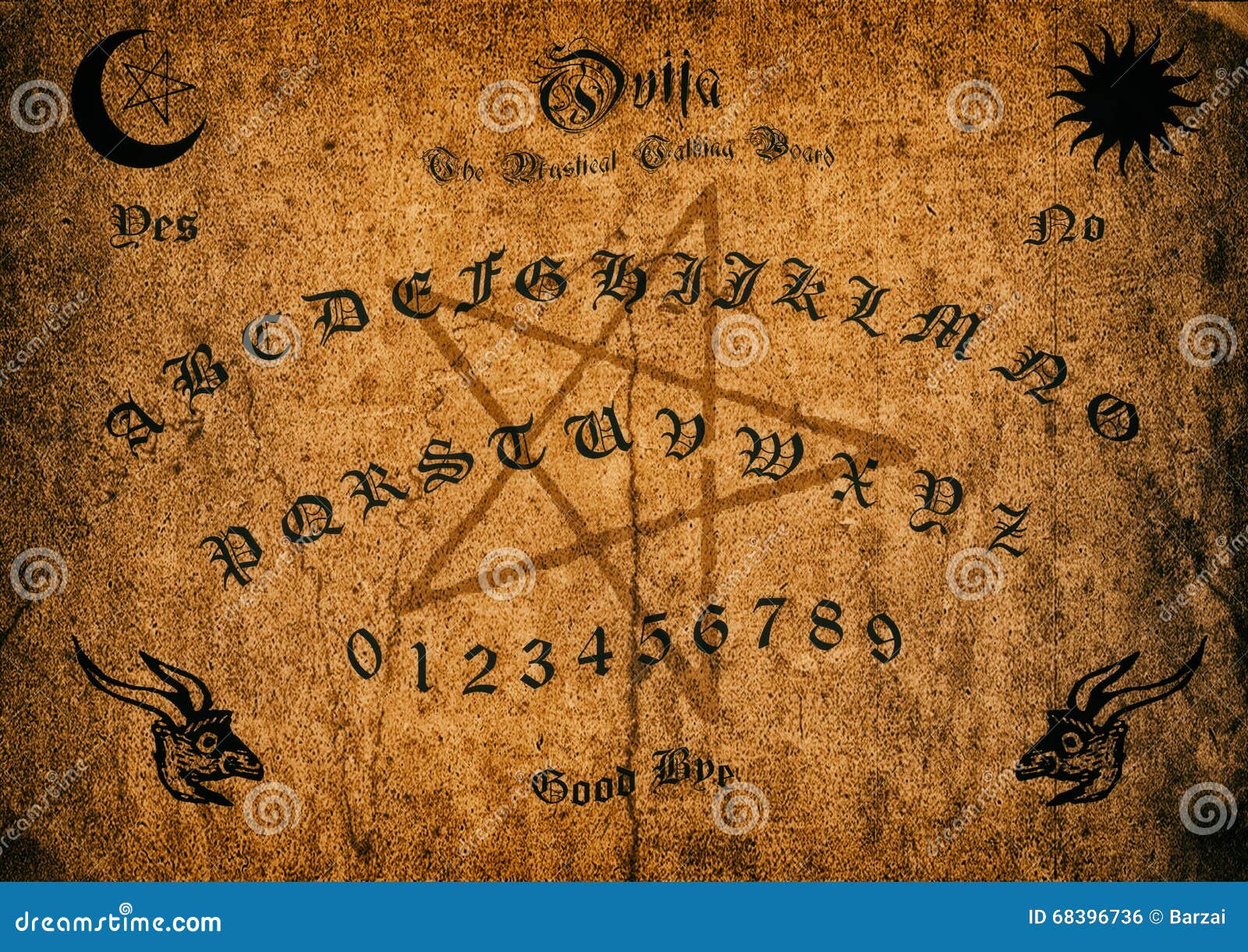 Old Ouija Board stock illustration. Illustration of ouija - 68396736