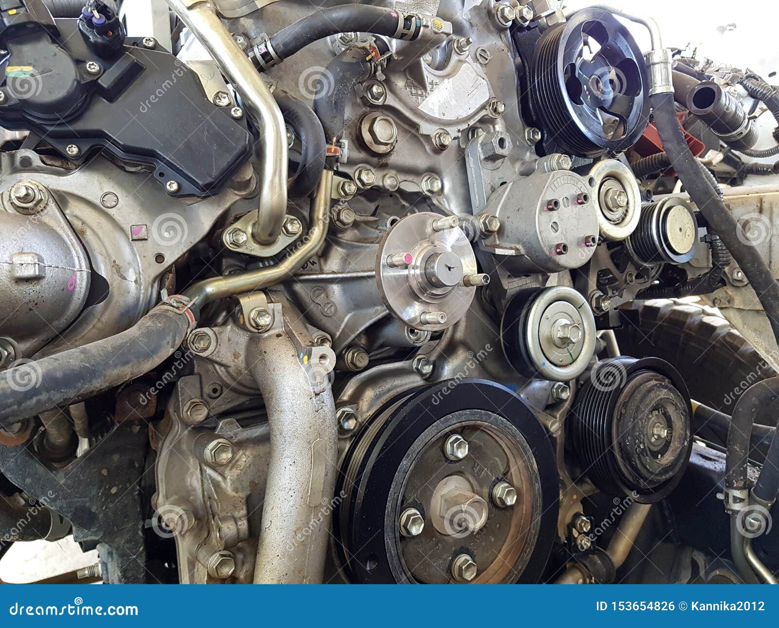 An Old Outdated Engine, a Closeup Shot, Engine Car Broken Stock Photo ...