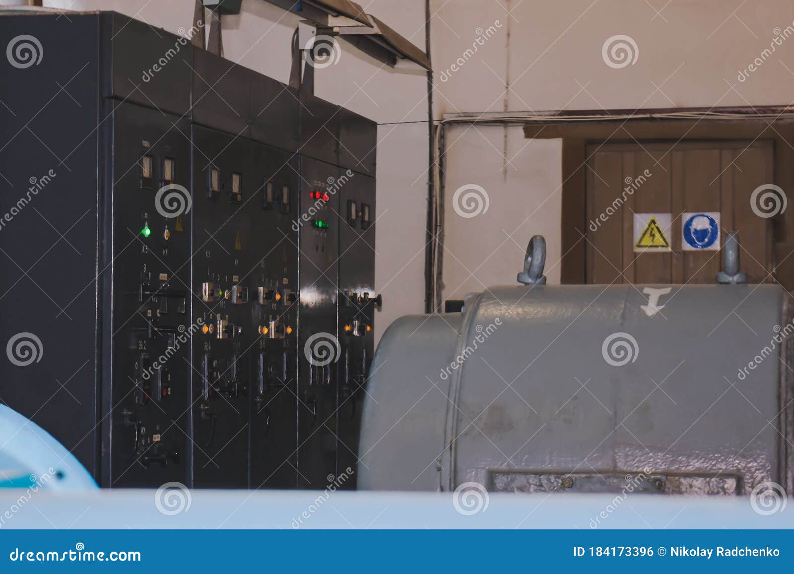 Old Outdated Equipment Control Panel in an Old Production Room Stock ...