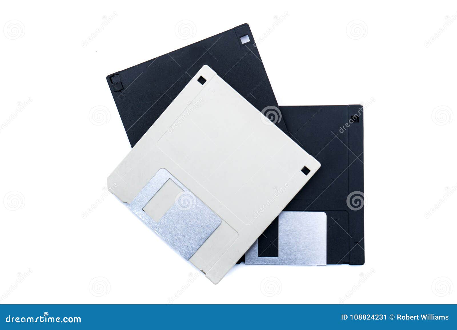 Old Outdated Floppy Disks for Older Computer System. Stock Image ...