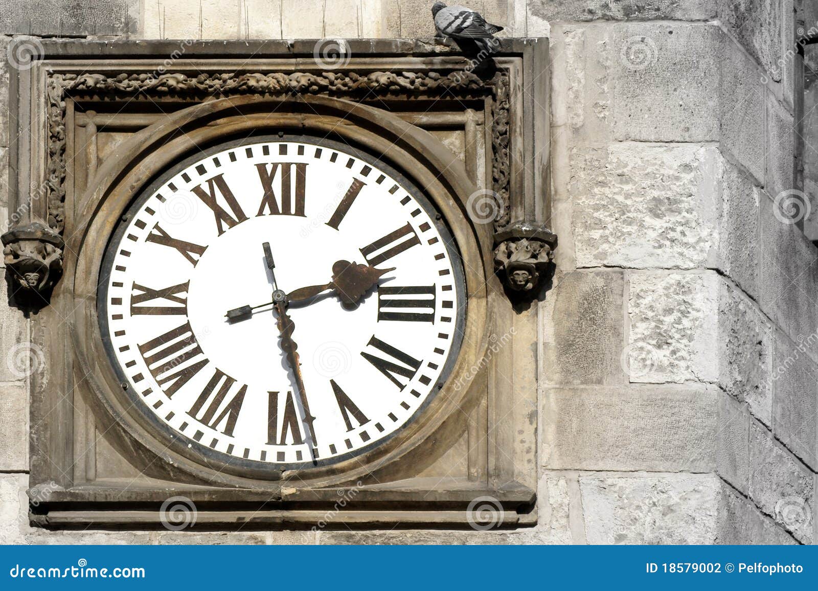 Old Outdoor Clock stock photo. Image of architecturally - 18579002